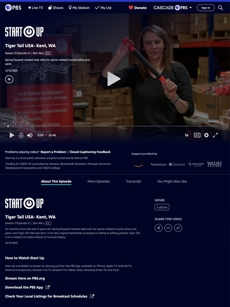 PBS Start Up - Tiger Tail USA | Tiger Tail USA